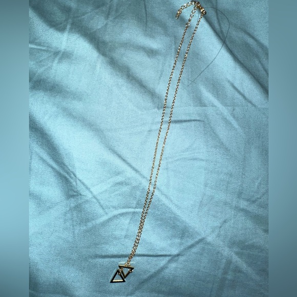 Jewelry | Gold Double Triangle Necklace | Poshmark